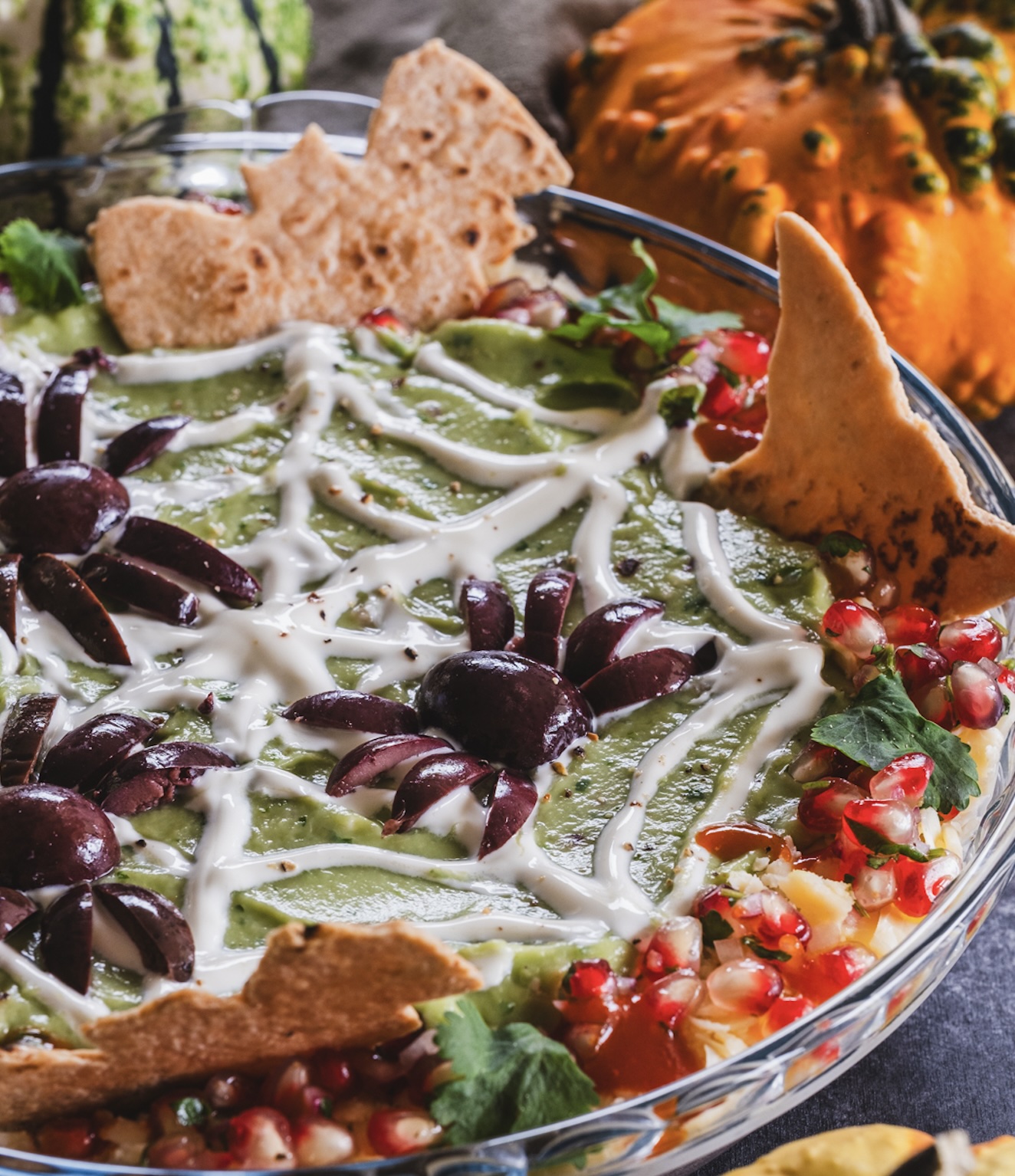 Dr. Gundry's Spooky 7 Layer Taco Dip Recipe (& Halloween Tortilla Chips)